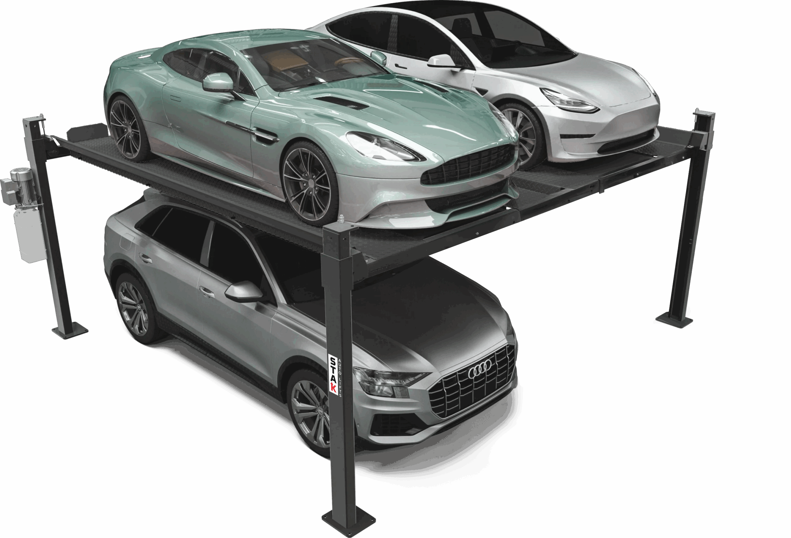 4-Post Double (Wide) - STAK Auto Lifts