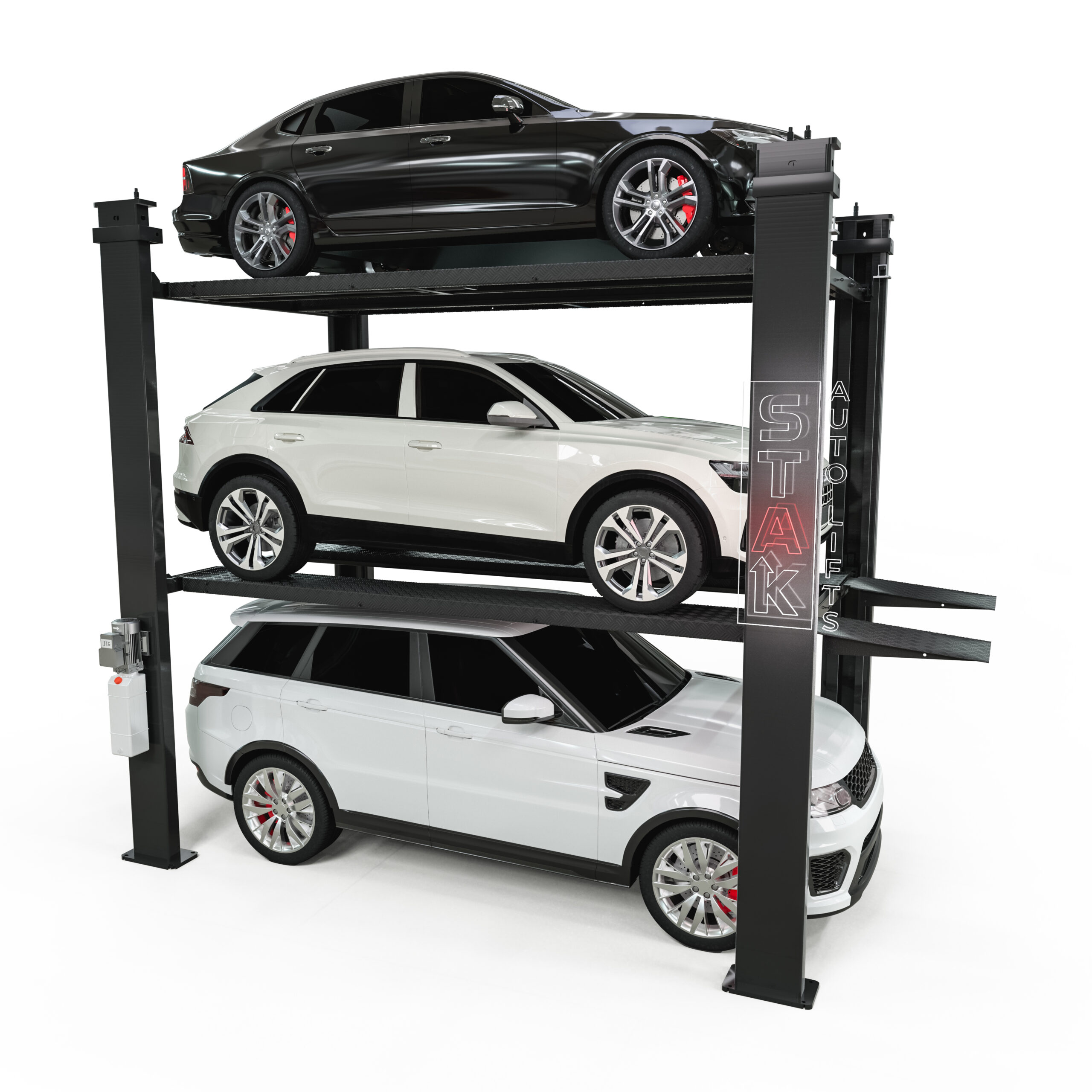 4-Post Triple Stak - STAK Auto Lifts