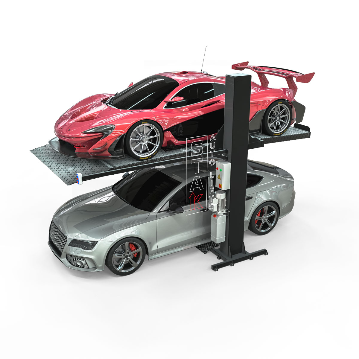 One Post Parking Lift - STAK Auto Lifts
